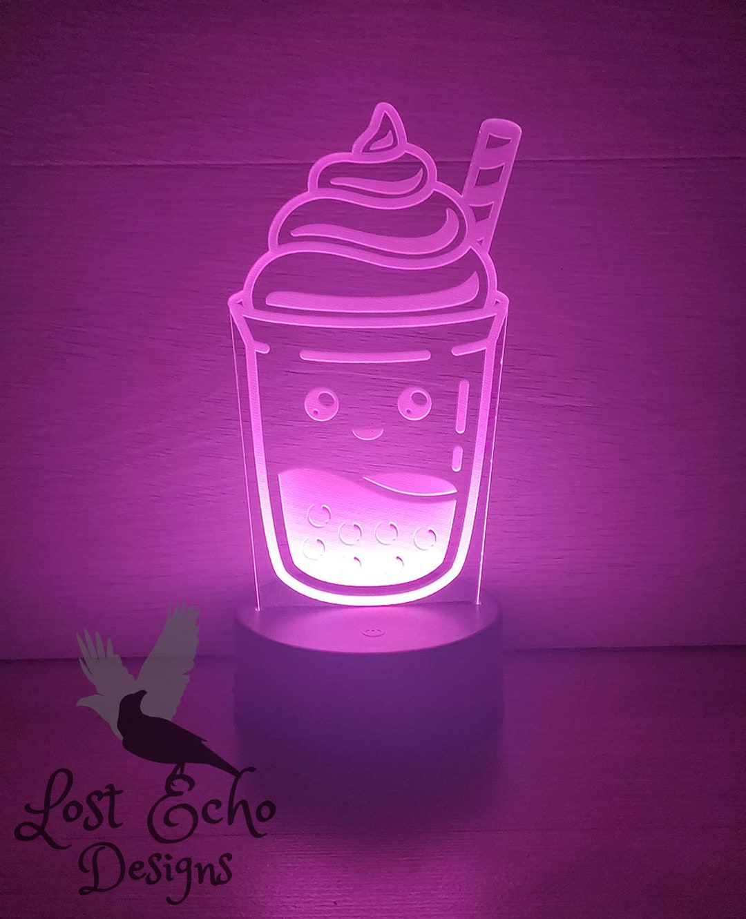 Boba Tea Bubble Milk Cream Cute Kawaii Lamp - Etsy