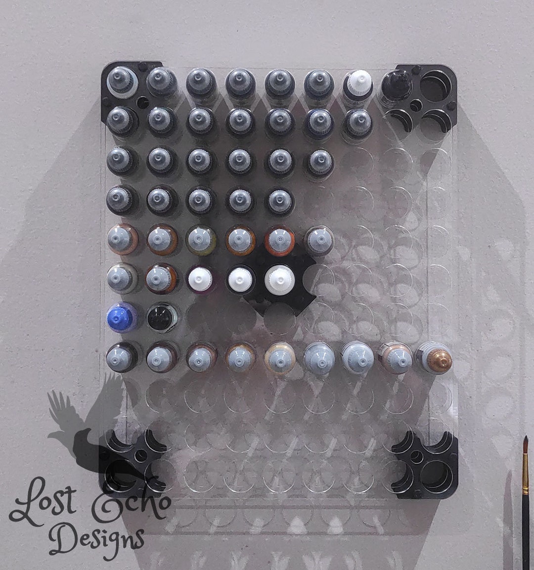 99 Hole Wall Mount Paint Rack for Vallejo / Army Painter Miniature ...