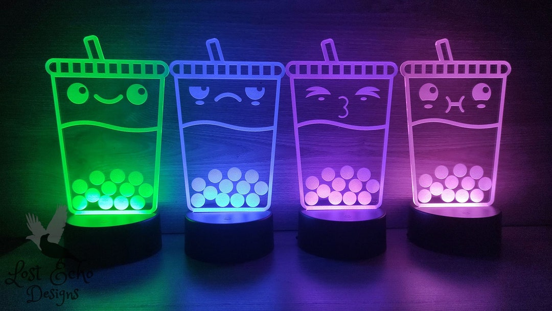 Boba Tea Bubble Milk Cute Kawaii Lamp - Etsy Australia