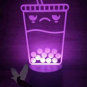 Boba Tea Bubble Milk Cute Kawaii Lamp - Etsy Australia