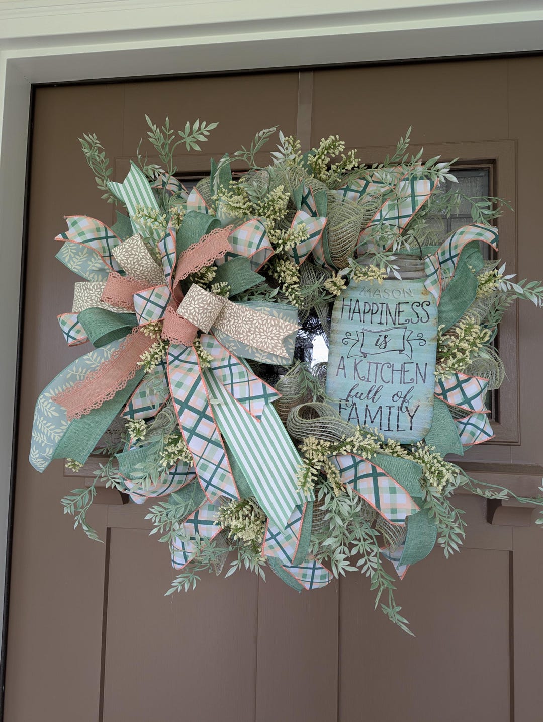 Rustic Farmhouse Kitchen | Metal Sign | Full of Family Quote | Spring ...