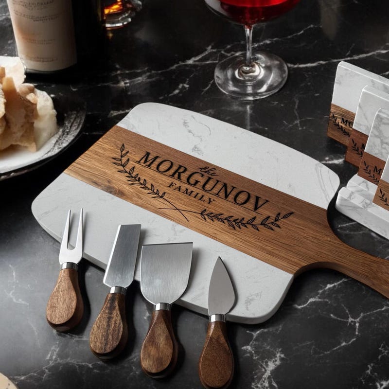 Cheese Board Set With Tools - Etsy