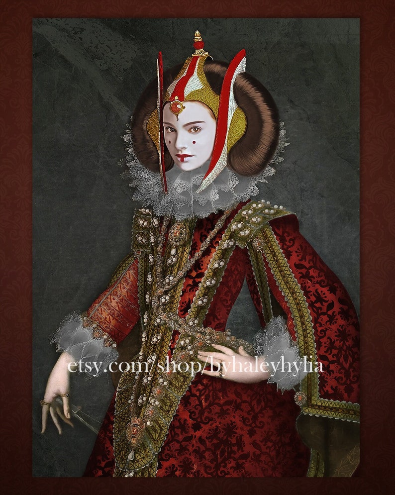 Queen Padme Amidala Star Wars Classical Portrait Art Print - Etsy