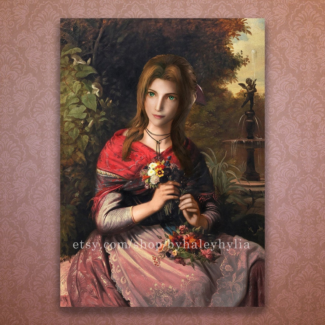 Aerith Gainsborough FFVII Classical Portrait Art Print - Etsy UK