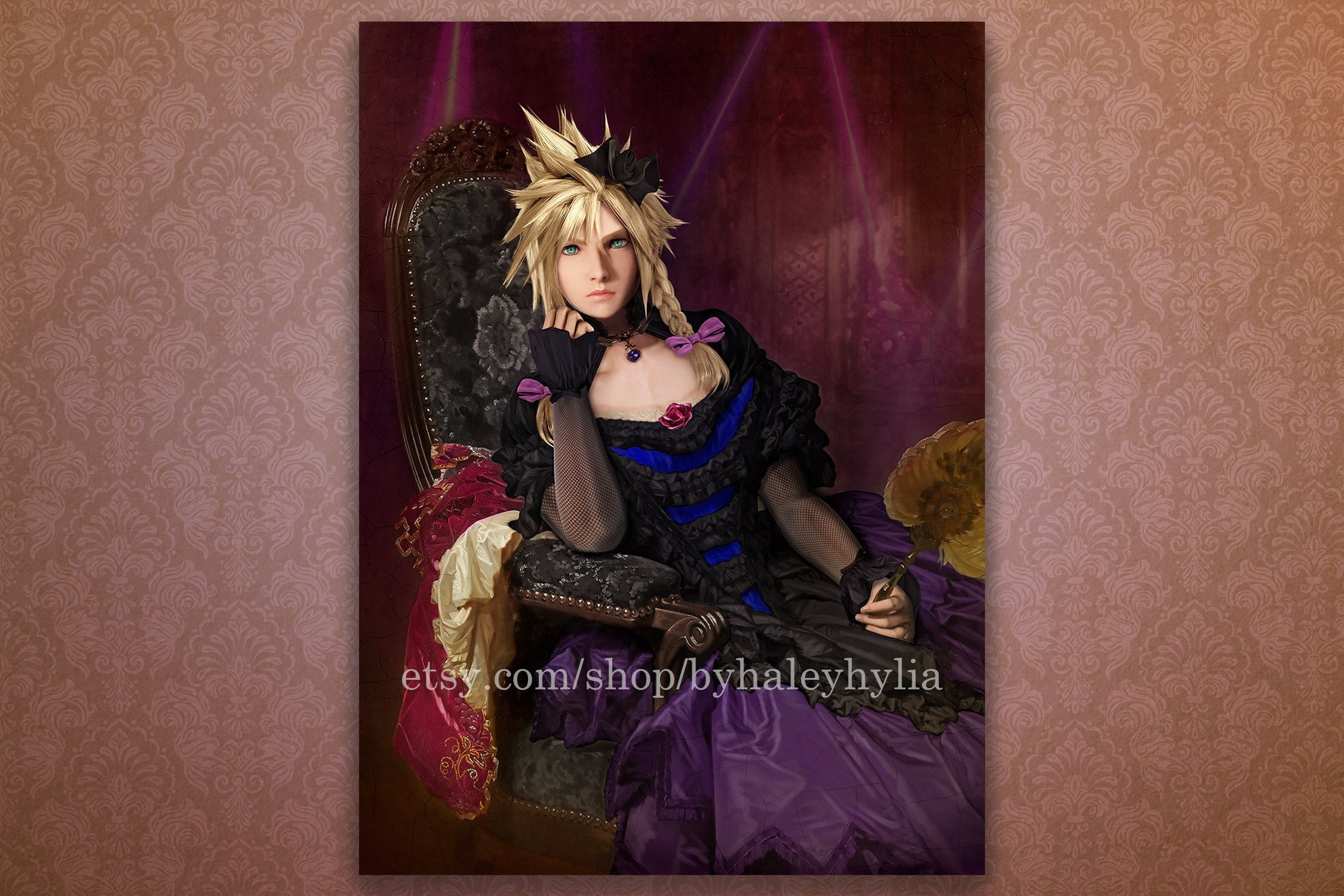 Lady Cloud Strife FFVII Classical Portrait Art Print - Etsy