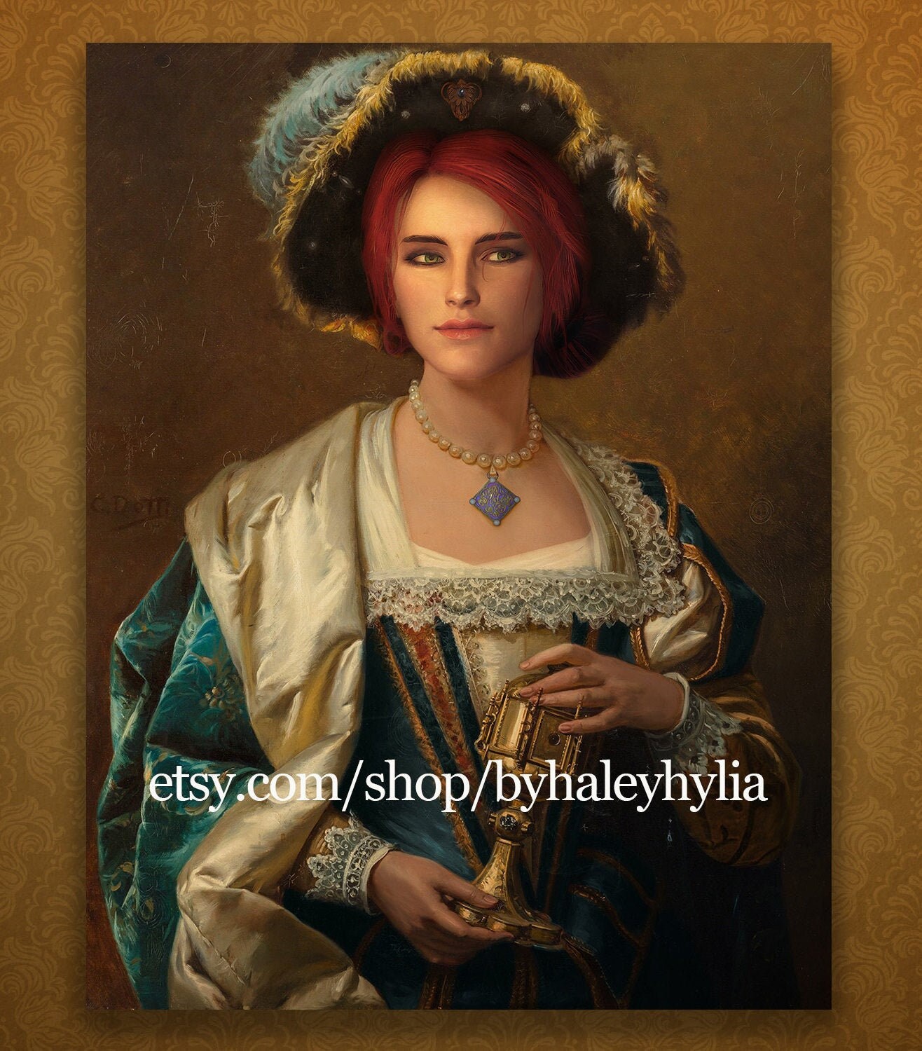 Triss Merigold The Witcher Klassisches Portrait Kunstdruck | Etsy