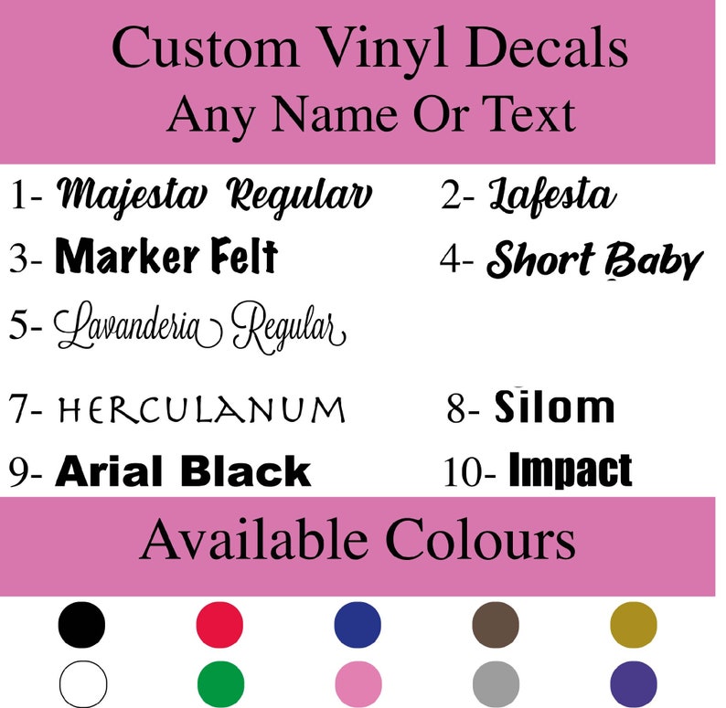 Vinyl Name Decals Custom Name Vinyl Stickers Wedding Decor - Etsy