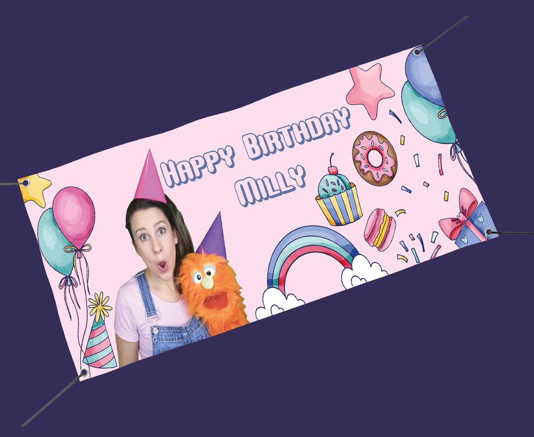 Miss Rachel Birthday Banner, Kids Party Banner Decorations, Can You Say ...