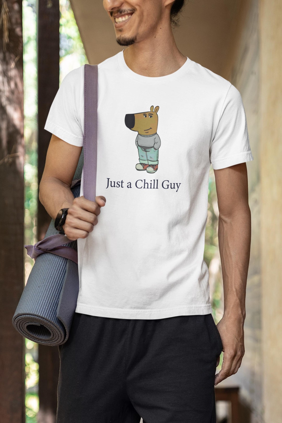 I'm Just A Chill Guy Shirt, Viral Dog Cartoon T-shirt, Chill Guy Meme ...