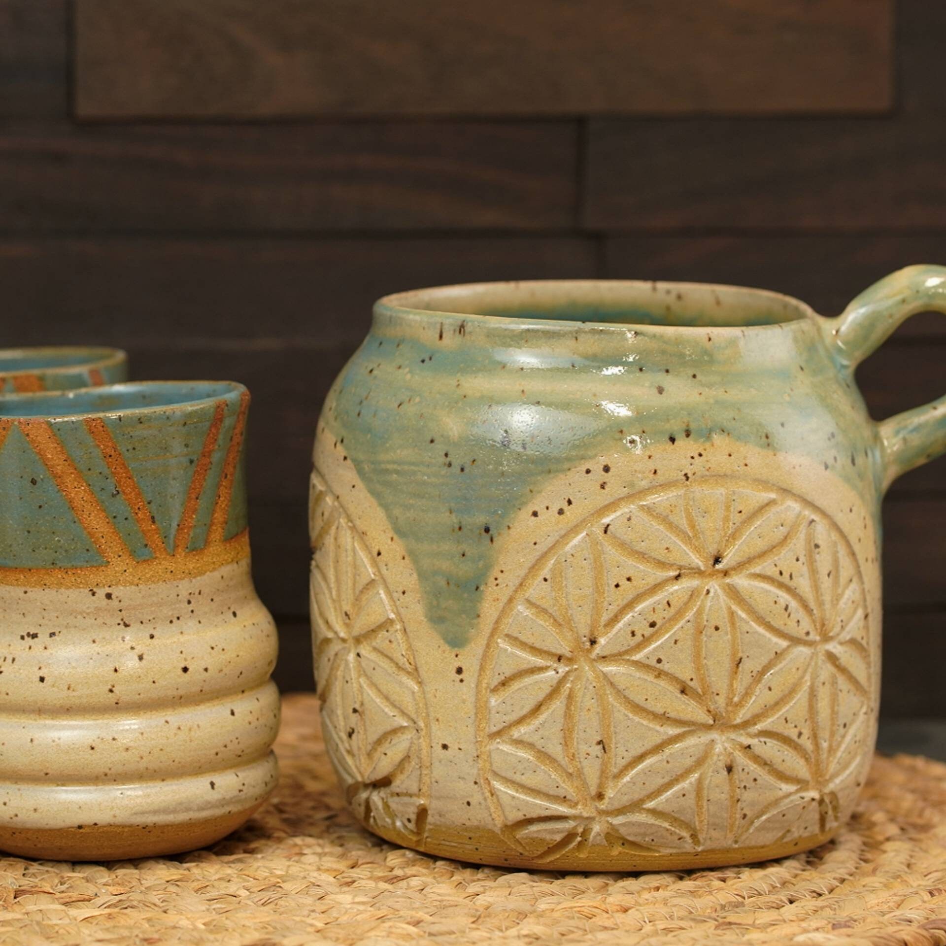 Seed of Life Pitcher/vase Indigenous Vase Native American Vase - Etsy