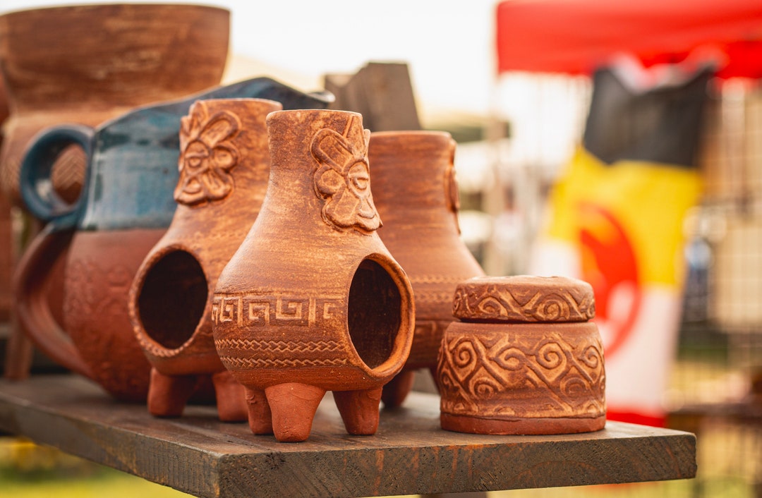 Nahua Style Mini Chiminea. Stoneware. Sturdy, Palo Santo Smudge ...