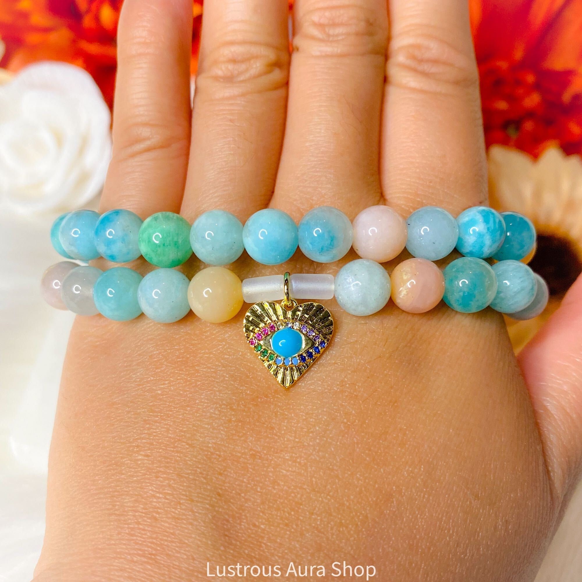 Amazonite Bracelets in 8mm (Resizing Available Upon Request. Sold ...