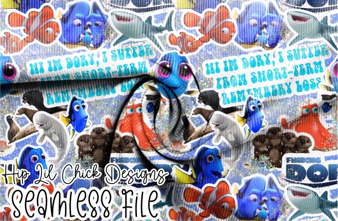 Finding Girl Fish Collage Seamless File/design - Etsy