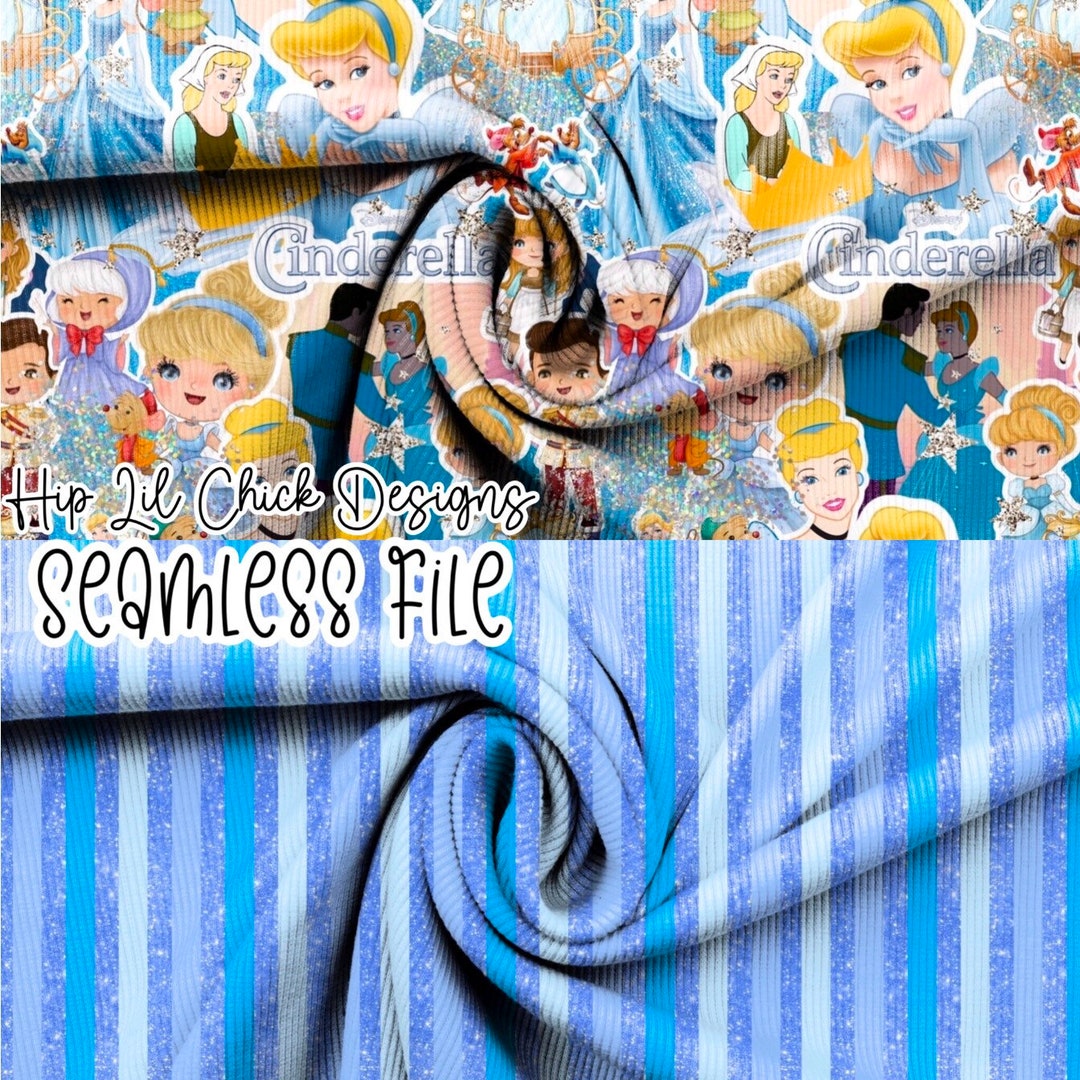 Princess Cindy Seamless File /collage Mashup With Stripes Coord - Etsy