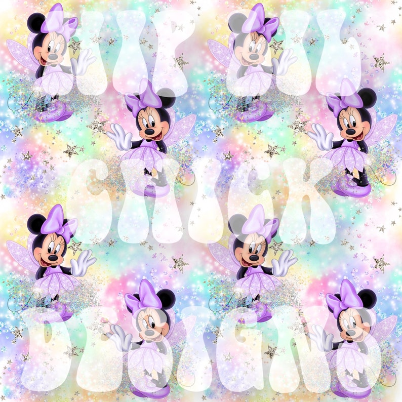All 5 Fairy Minnie Mouse Princess Seamless File - Etsy