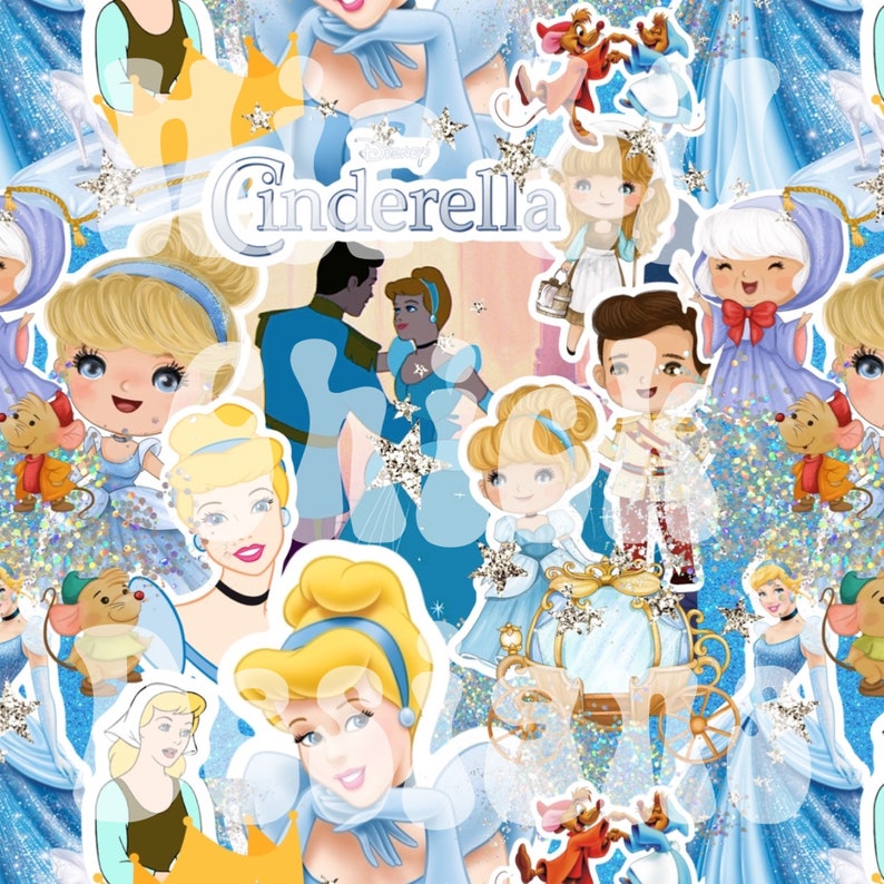 Princess Cindy Seamless File /collage Mashup With Stripes - Etsy