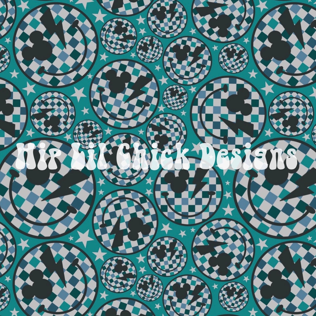 Mouse Dude Checkerboard Smileys Hand Drawn Seamless File With ...