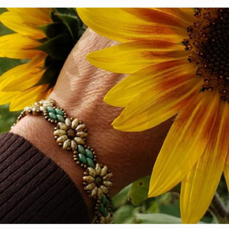 Sunflower Bracelet - Etsy