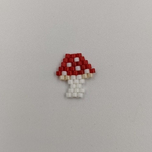 Mushroom Brick Stitch Bead Pattern Brick Stitch Beading - Etsy