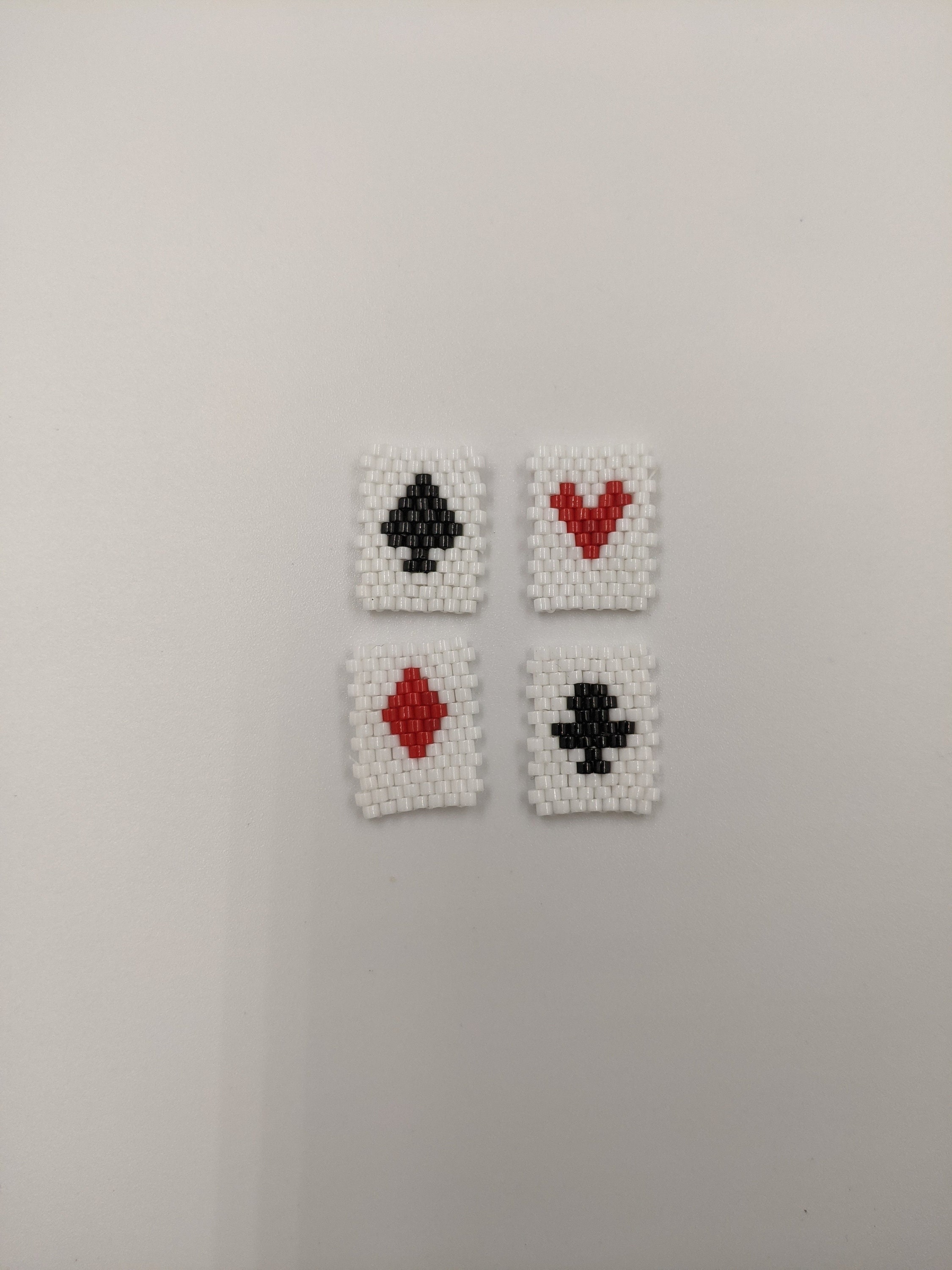 Playing Cards Brick Stitch Bead Pattern, Brick Stitch, Beading Pattern ...