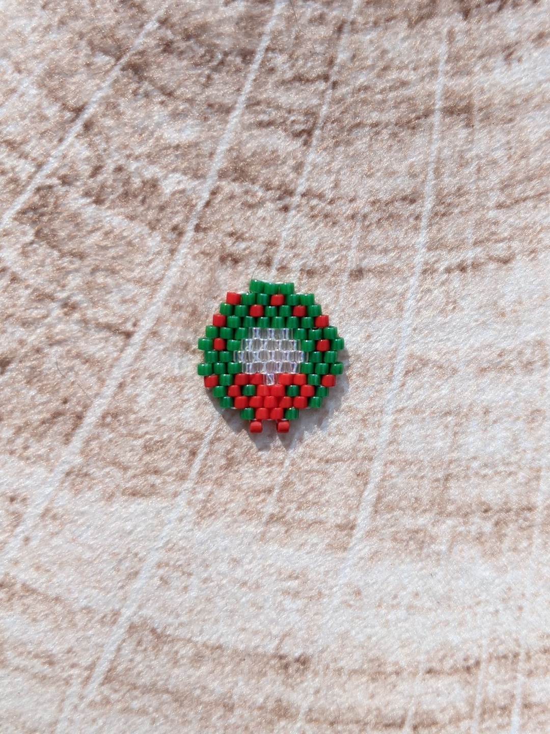 Christmas Wreath Brick Stitch Bead Pattern, Brick Stitch, Beading ...