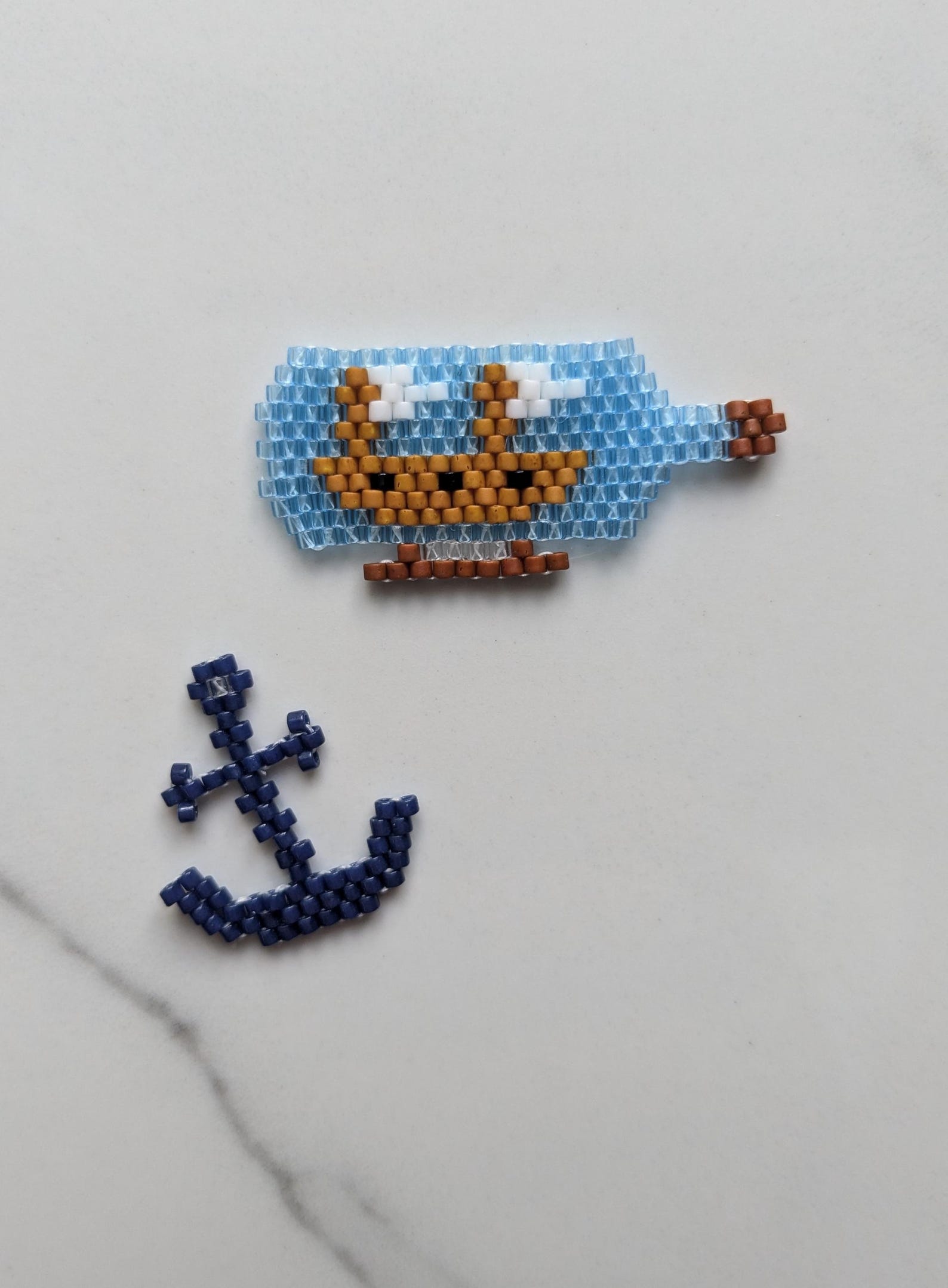 Nautical Brick Stitch Bead Pattern, Brick Stitch, Nautical Bead Pattern ...