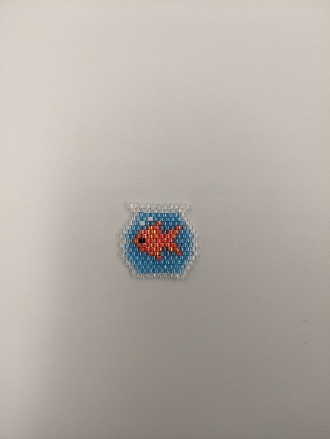 Fish Bowl Brick Stitch Bead Pattern, Brick Stitch, Beading Pattern ...