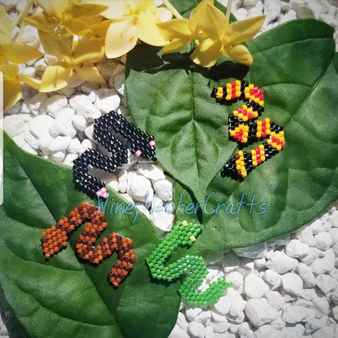 Snake Brick Stitch Bead Pattern, Brick Stitch, Beading Pattern, Snakes ...