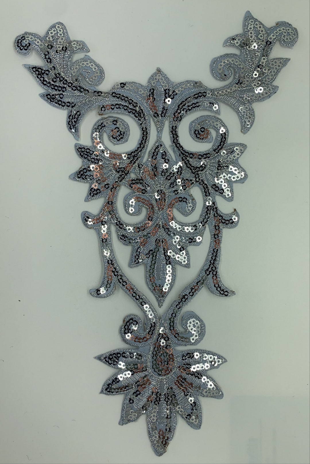 Large Sequin V Shape Collar - Etsy