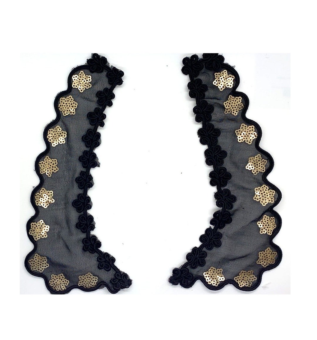 Embroidered Sequin Collar - Etsy