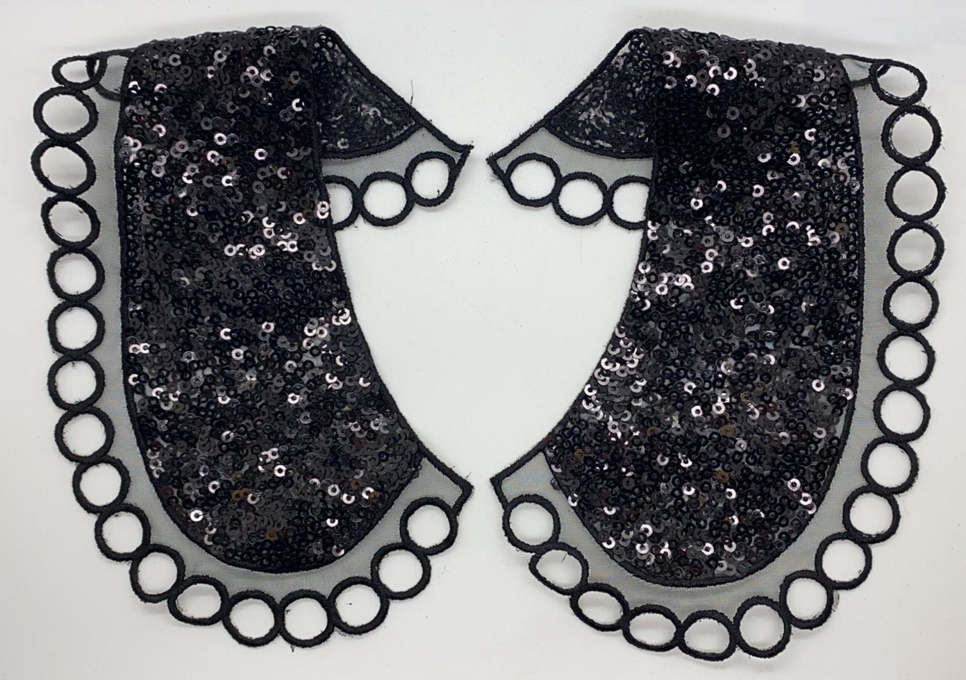 Peter Pan Ladies Collar With Small Sequins - Etsy UK
