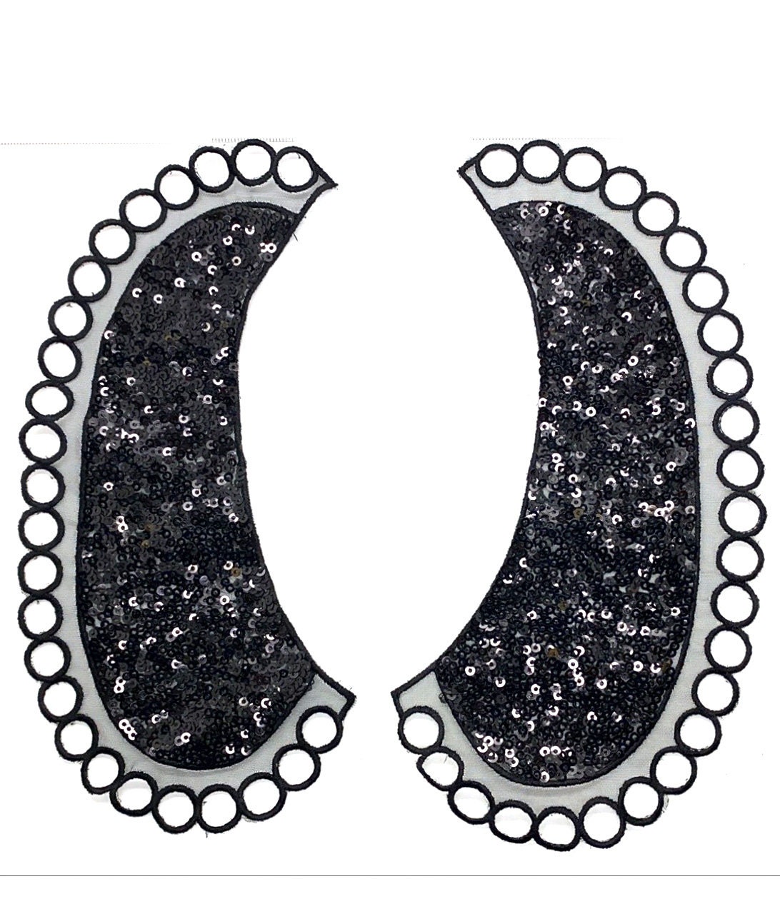 Peter Pan Ladies Collar With Small Sequins - Etsy UK