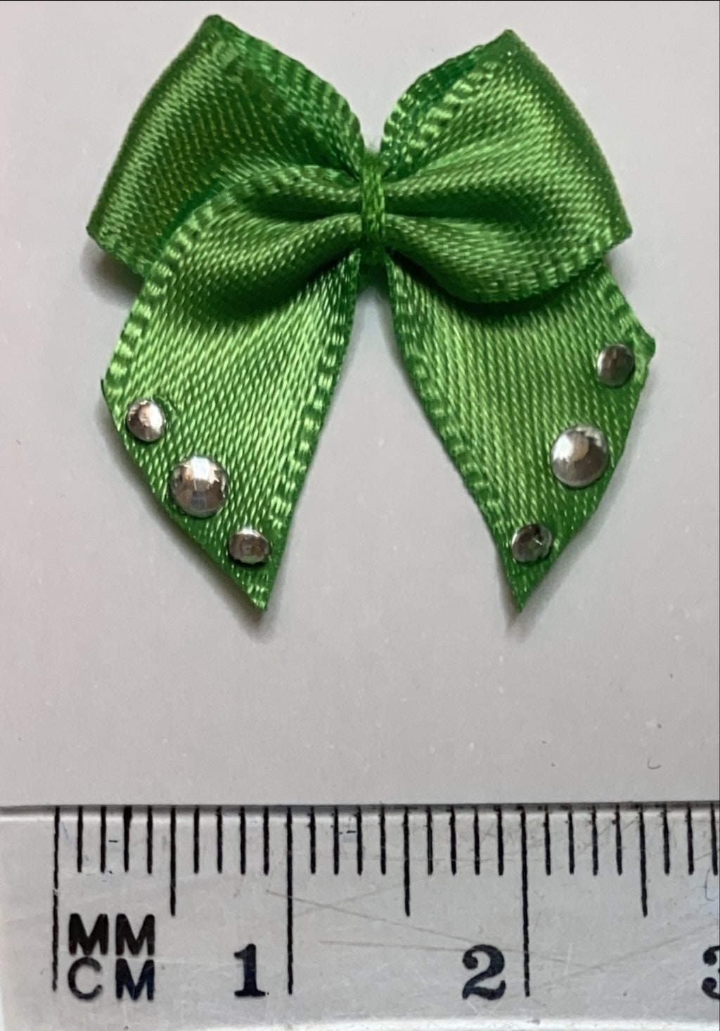 25 Pack-small Satin Bow With Silver Crystal Studs - Etsy