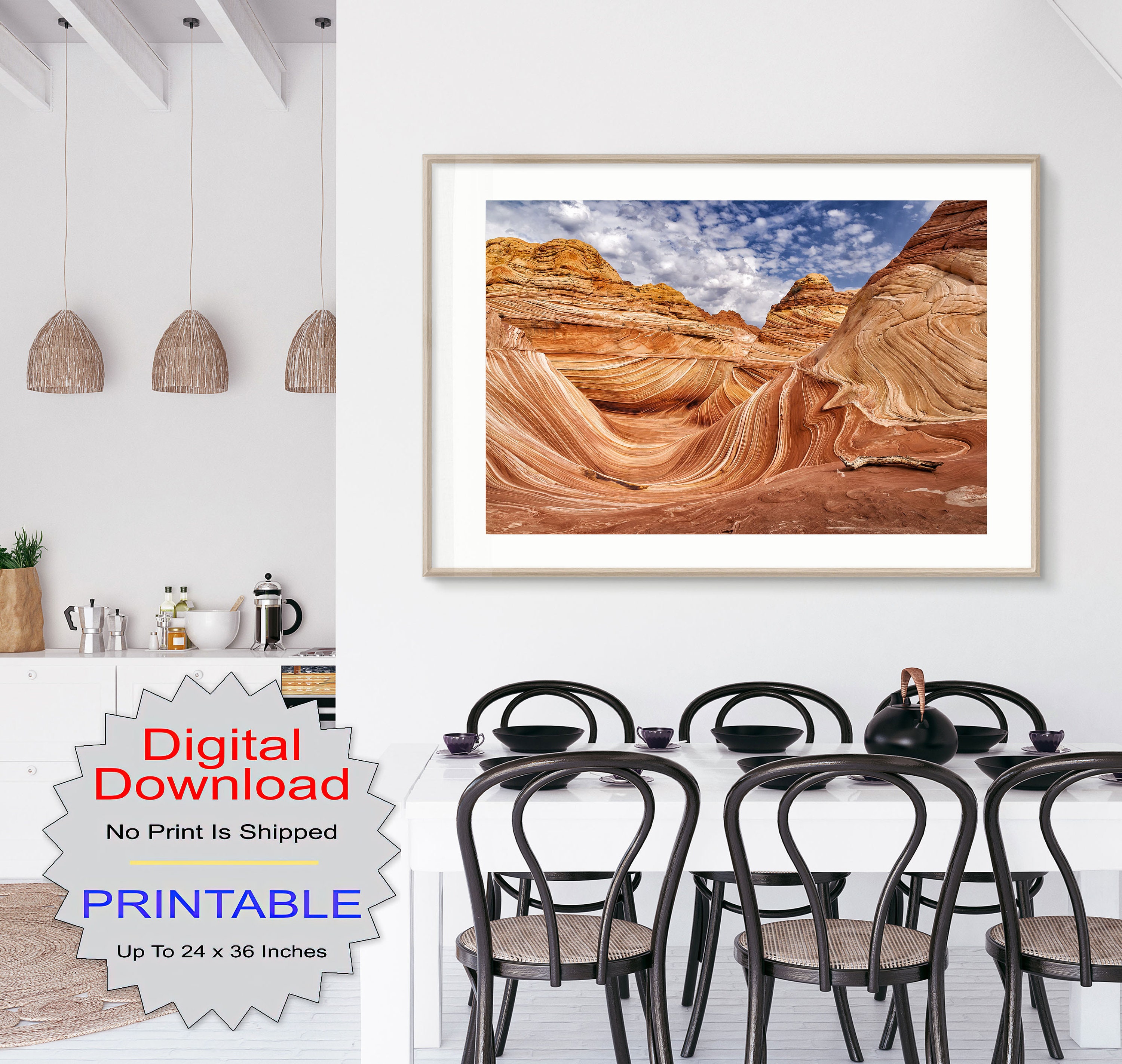 The Wave, Desert Landscape, Arizona, Red Rocks, Blue Sky, Utah, Coyote ...
