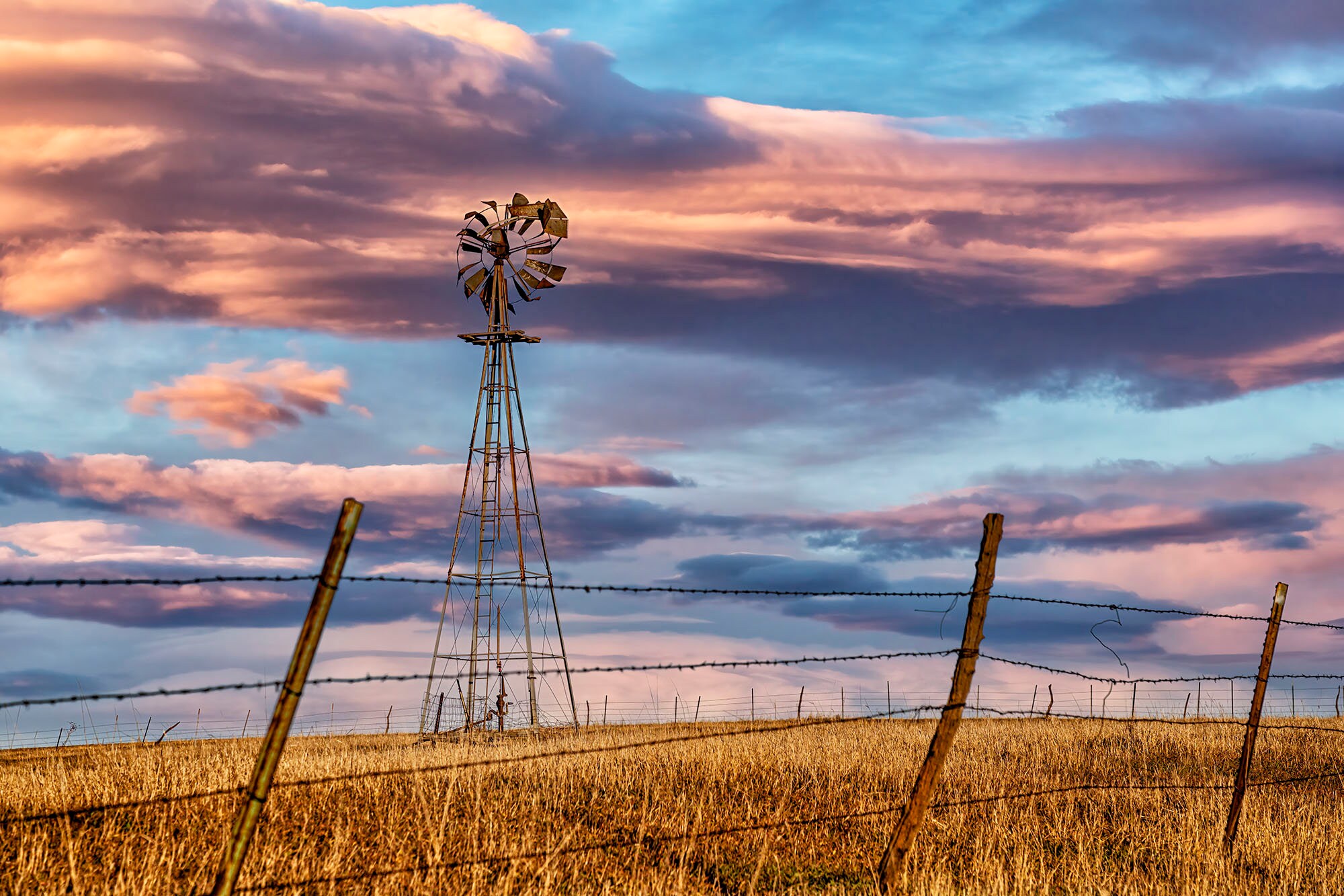 Prairie Windmill, Prairie Sunrise, Farm Scene, Nebraska Windmill ...