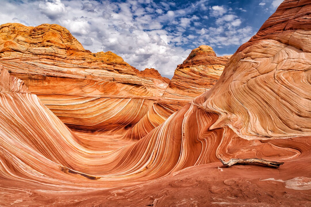 The Wave, Desert Landscape, Arizona, Red Rocks, Blue Sky, Utah, Coyote ...