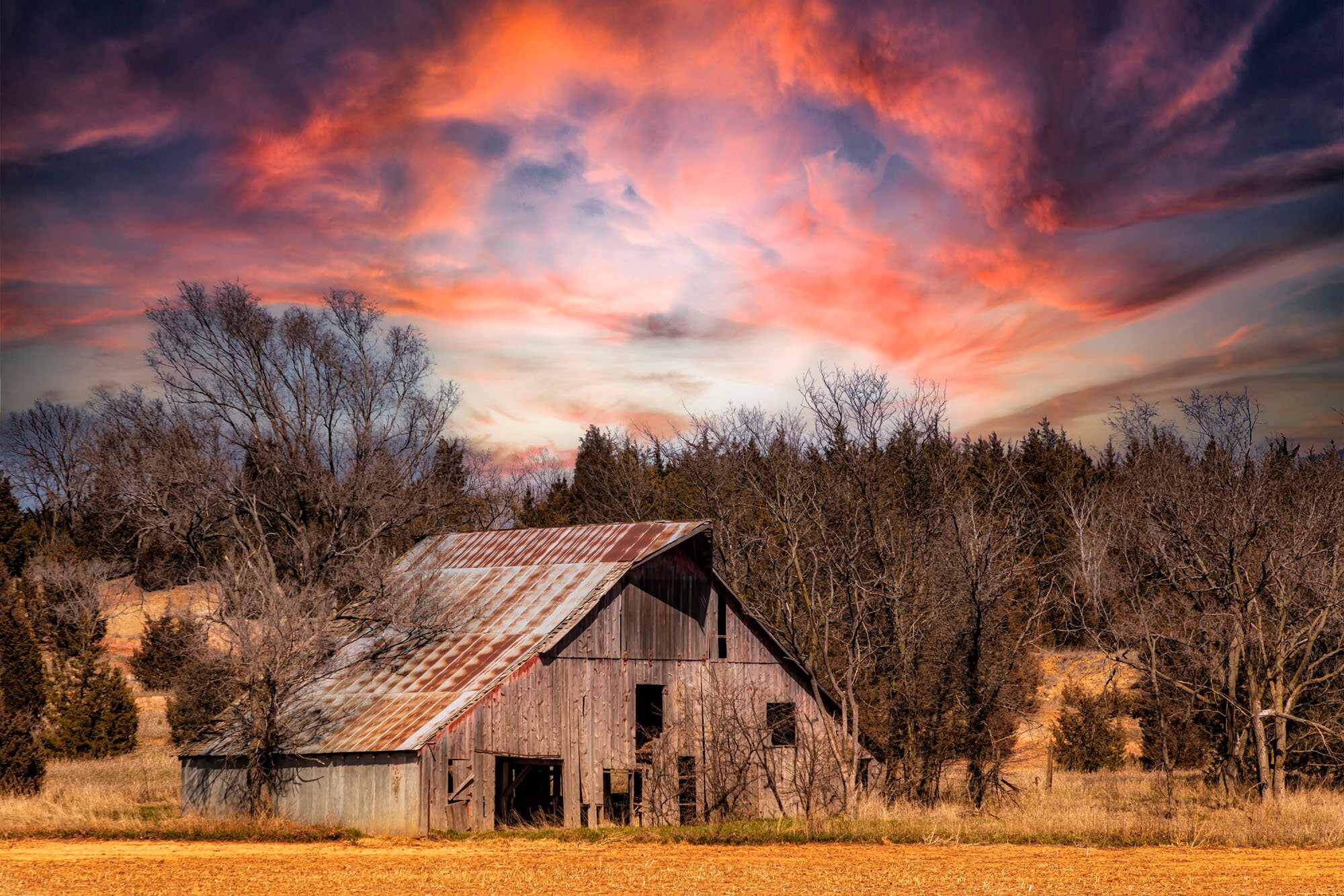 Rural Barn, Farm Scene, Midwest Barn, Old Barn, Nebraska Sunset ...