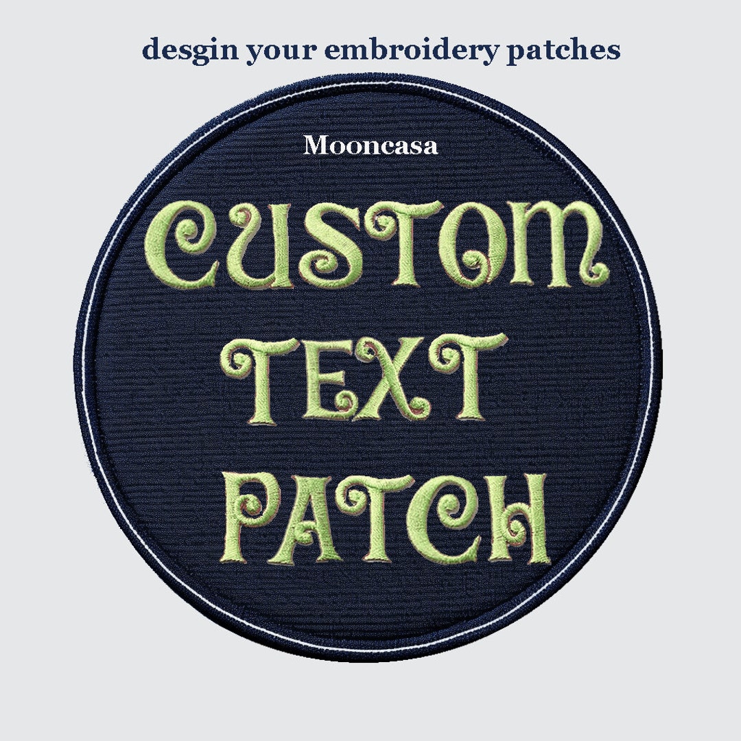 Custom Embroidery Patches, Custom Text Patches, Iron-on Patches, Sew-on ...