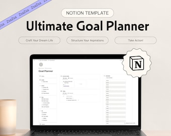 Notion 2023 Goal Template Notion Dashboard, All in One Notion Template, Notion Planner, Notion ...