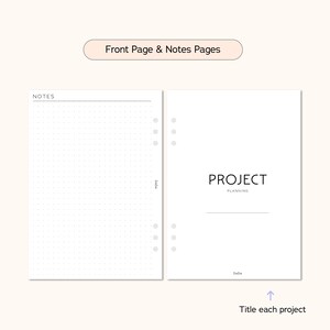 A5 Client Project Planner Inserts, Minimal Design (printable PDF) - Etsy