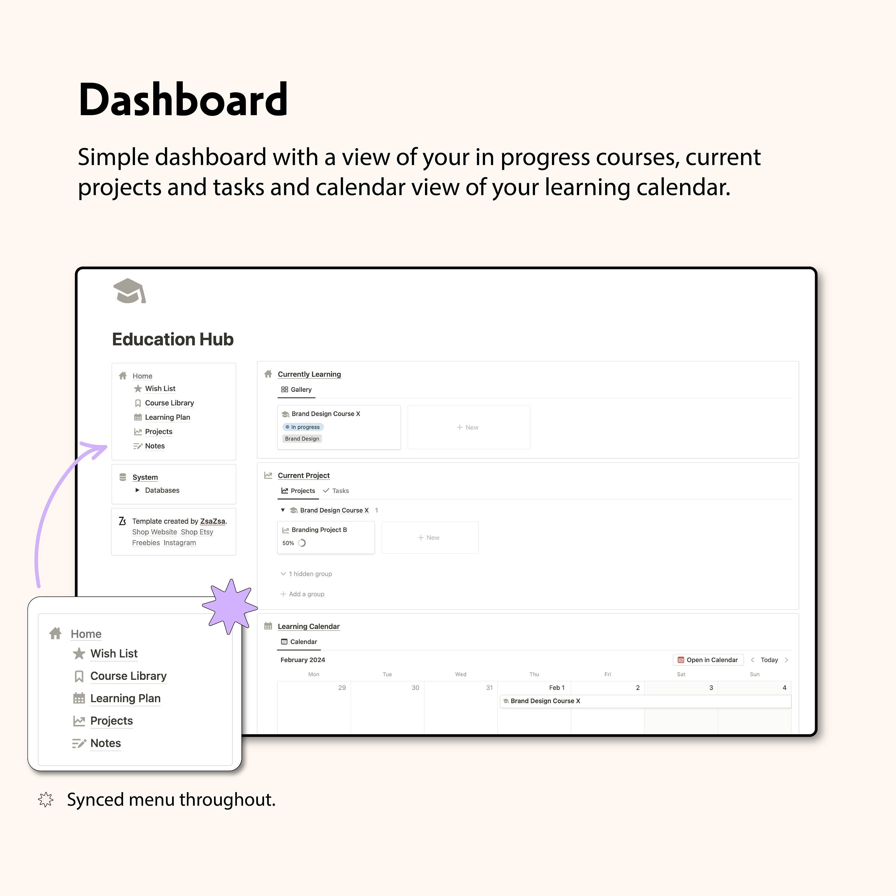Notion Template Online Course Planner, Self Learning Student Planner ...