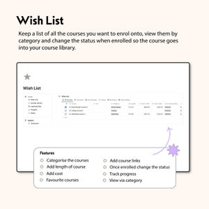 Notion Template Online Course Planner, Self Learning Student Planner ...