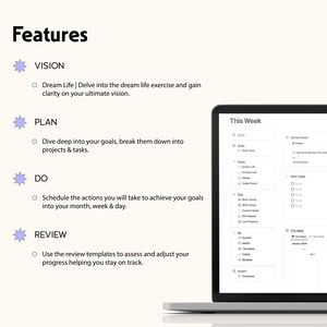 Goal Planner Notion Template, Notion Dashboard, Notion Planner, All in ...