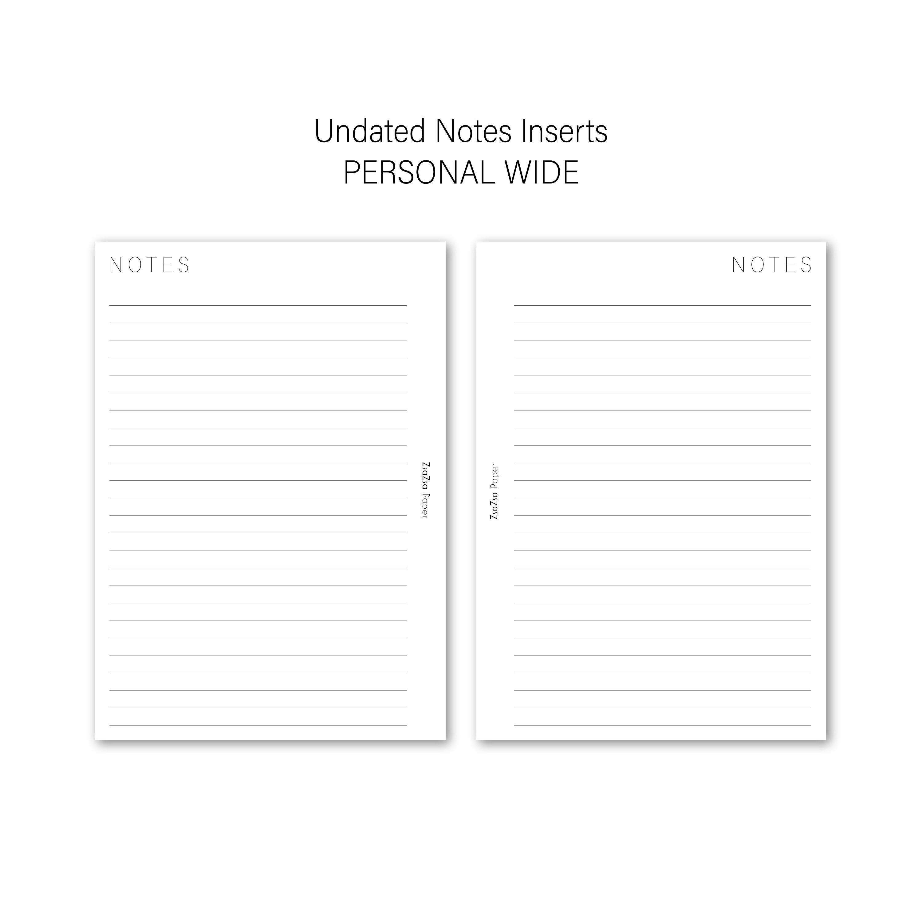 Notes Page Planner Page Refills Printable Printable