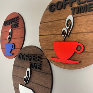 Round Wooden Coffee Sign Coffee Bar Sign Cafe Sign Wall | Etsy Canada
