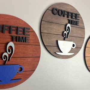Round Wooden Coffee Sign Coffee Bar Sign Cafe Sign Wall - Etsy Canada