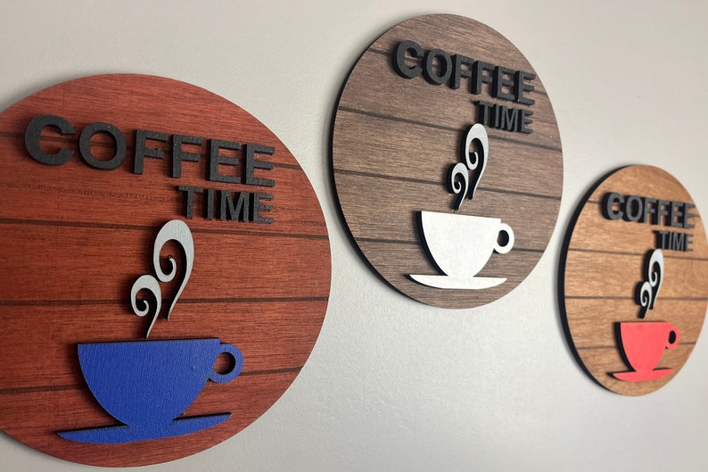 Round Wooden Coffee Sign Coffee Bar Sign Cafe Sign Wall | Etsy Canada