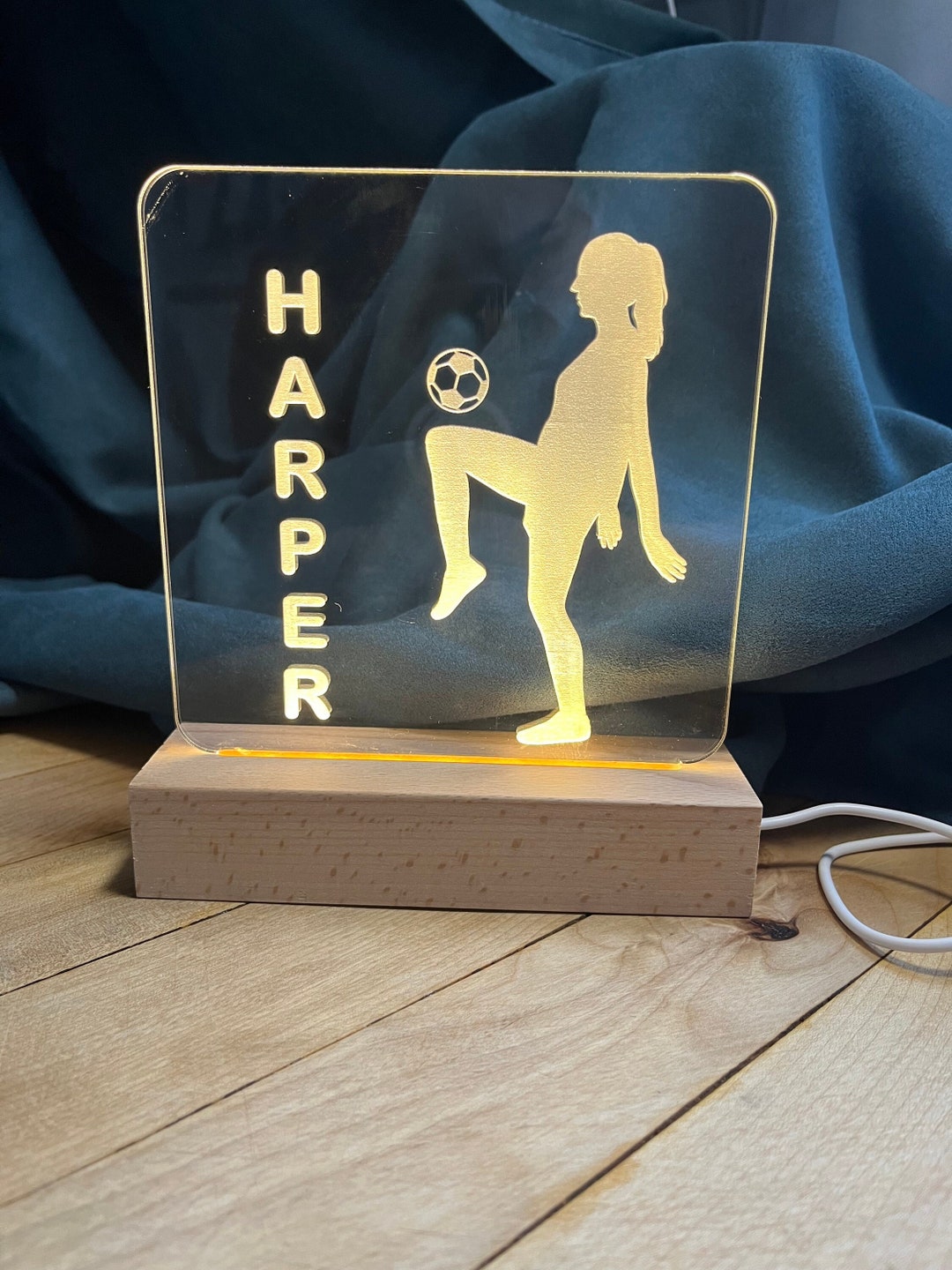 Personalized Soccer Night Light for Kids -custom Night Light - Soccer ...