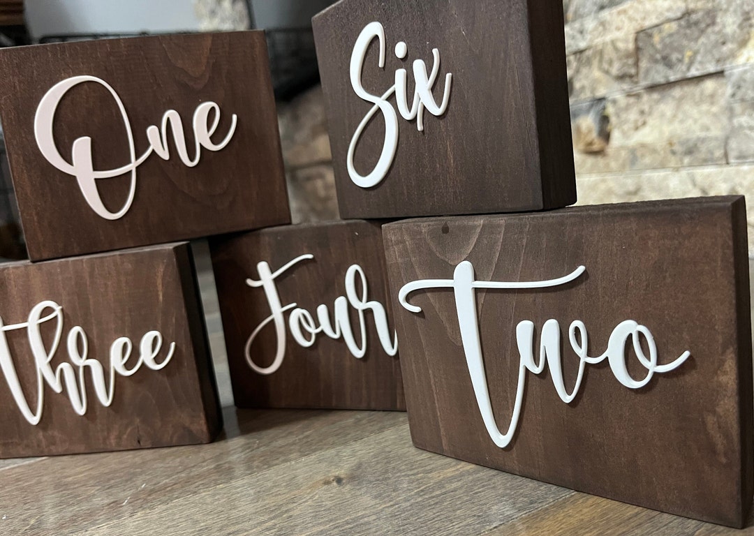 Rustic Wooden Table Numbers - Rustic Wedding Decor - Wedding Table ...