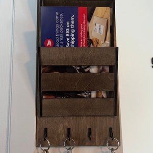 Entryway Wooden Mail and Key Organizer - Home Decor - Farmhouse Decor ...